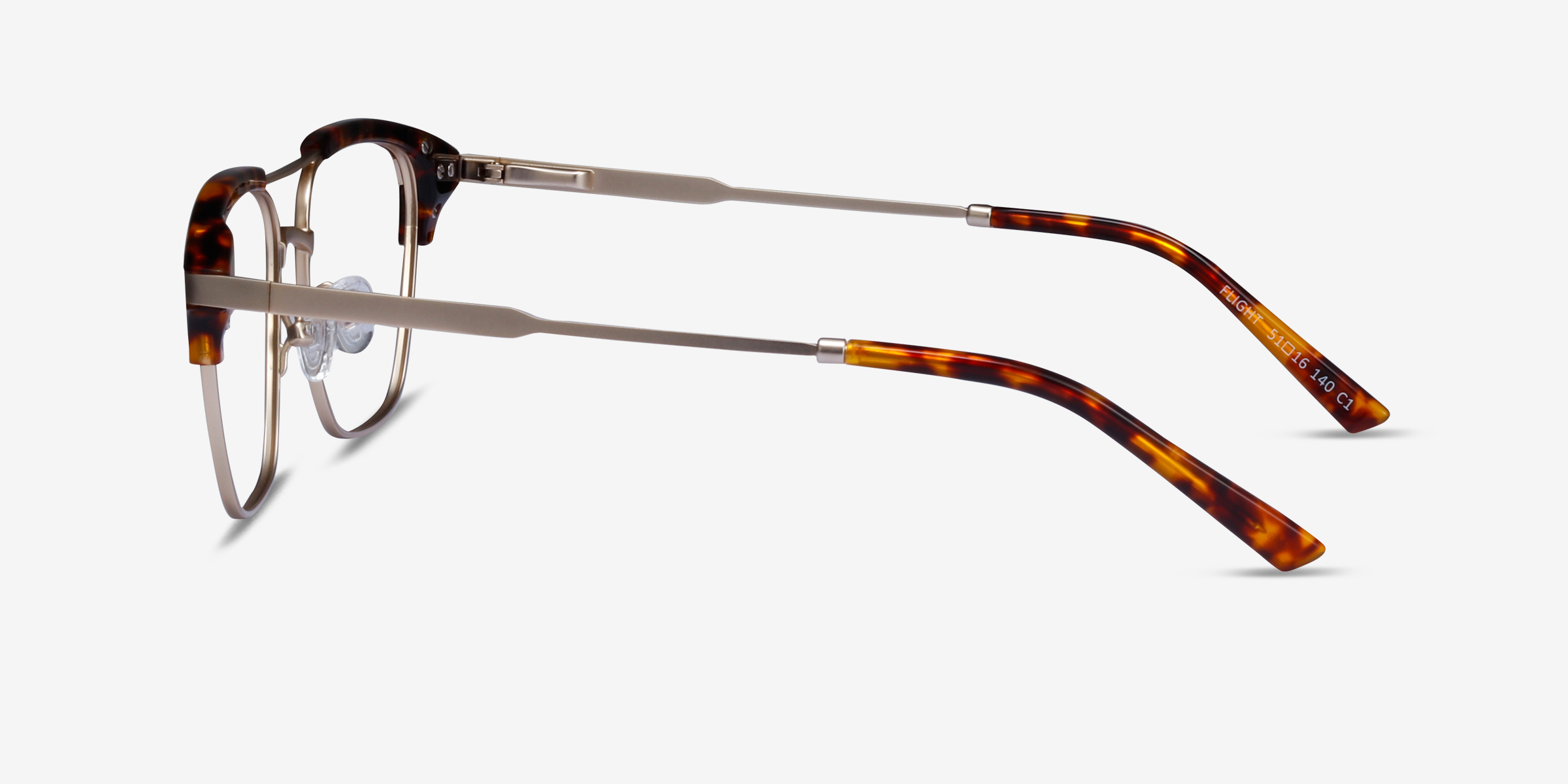 Flight Aviator Matte Gold Tortoise Glasses for Men | Eyebuydirect