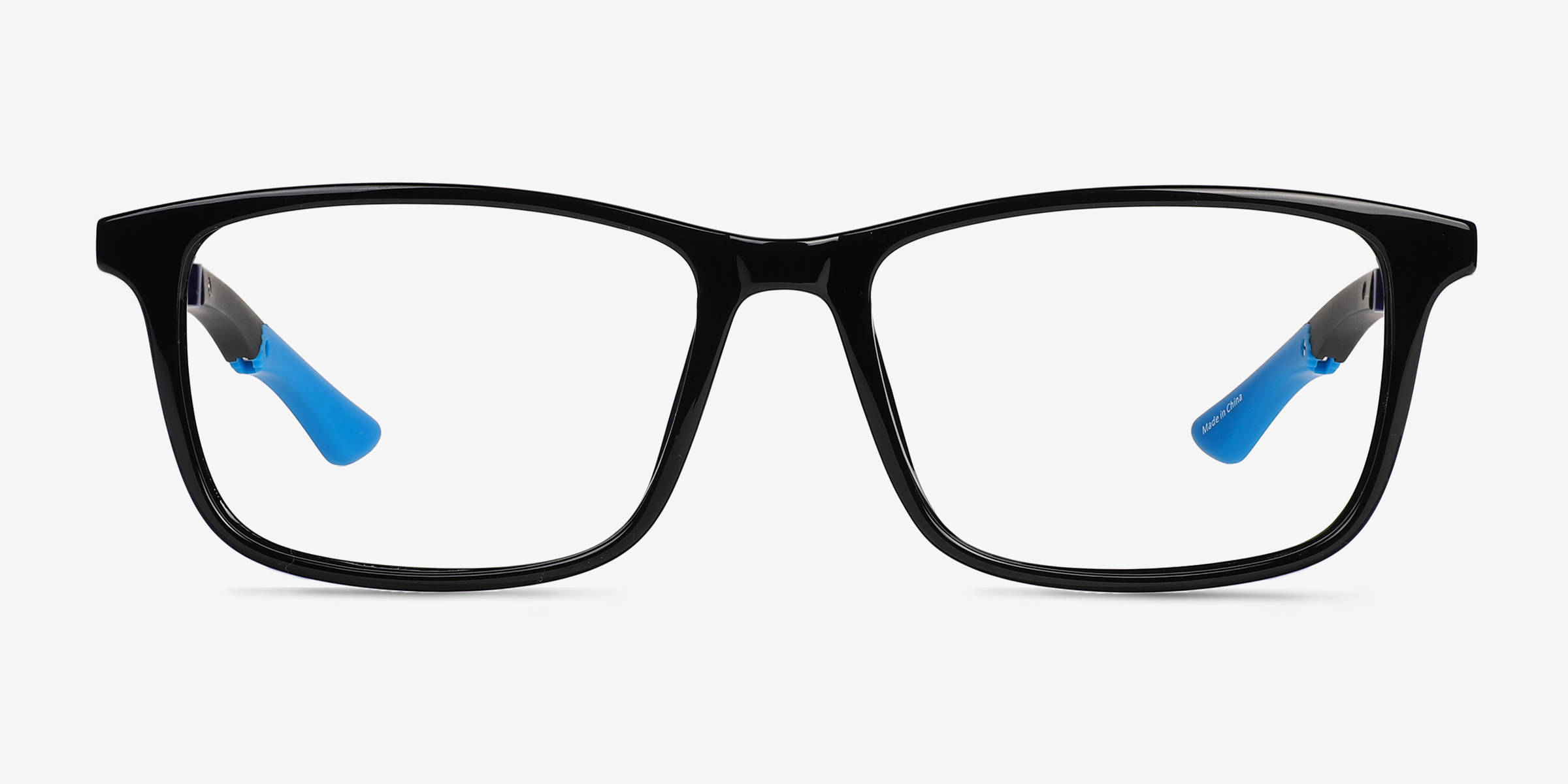 Agility Rectangle Solid Black Full Rim Eyeglasses | Eyebuydirect