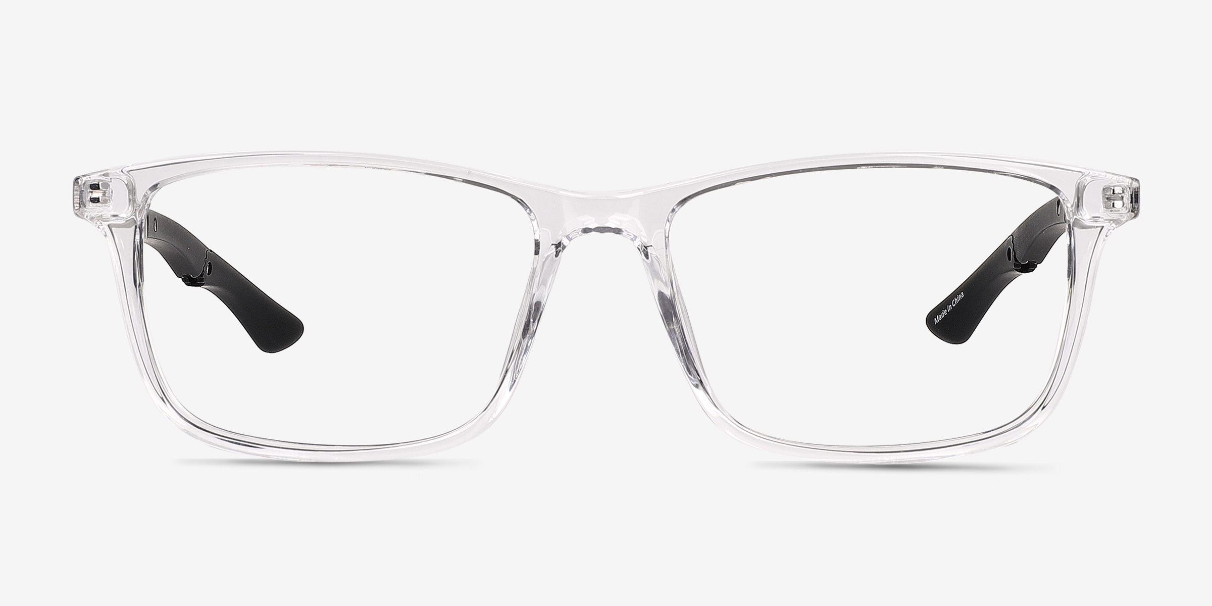 Agility Rectangle Clear Crystal Full Rim Eyeglasses | Eyebuydirect