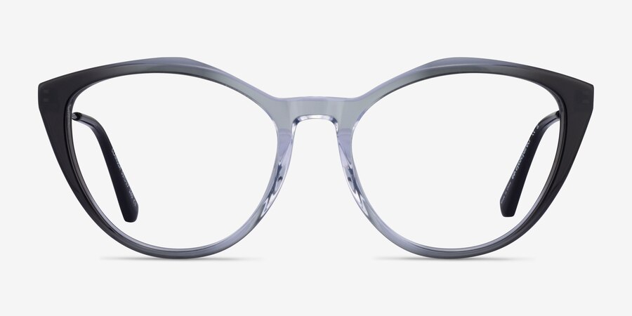 Clarissa Cat Eye Gradient Black Crystal Glasses for Women | Eyebuydirect