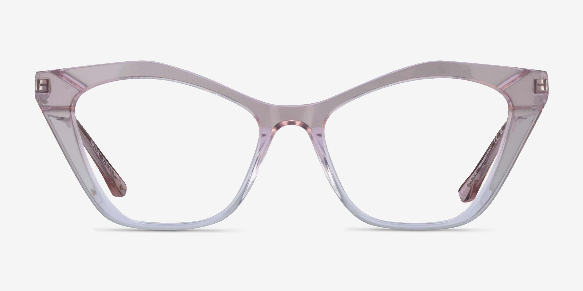 Tiffany Cat Eye Shiny Pink Gradient Glasses For Women Eyebuydirect