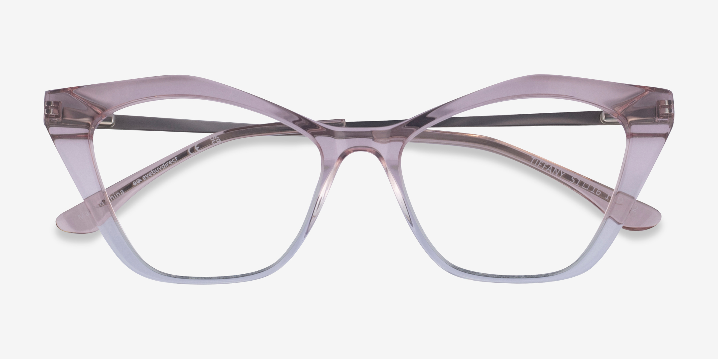 Tiffany Cat Eye Shiny Pink Gradient Glasses for Women | Eyebuydirect