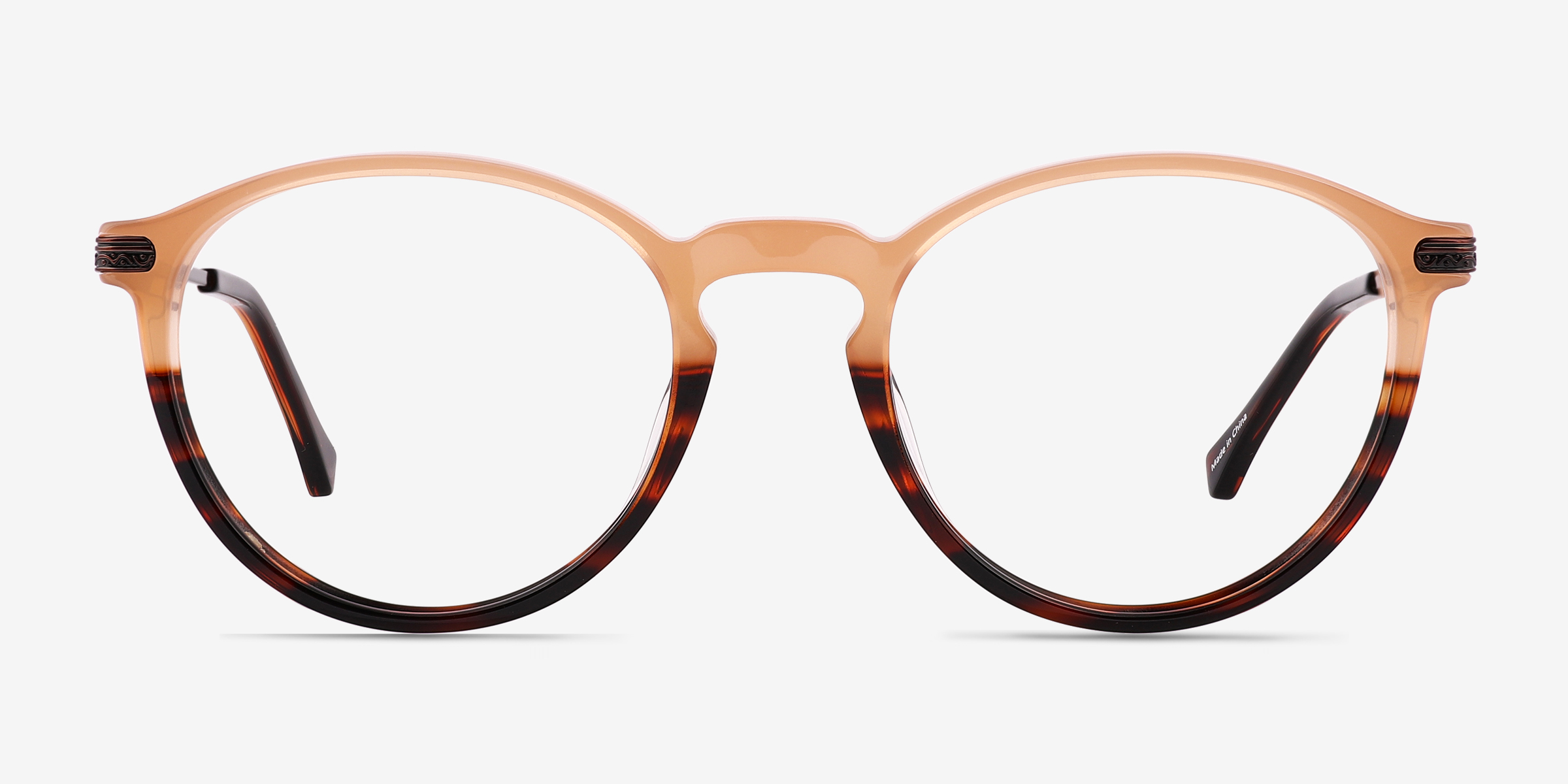 Boaz Round Tortoise Full Rim Eyeglasses | Eyebuydirect
