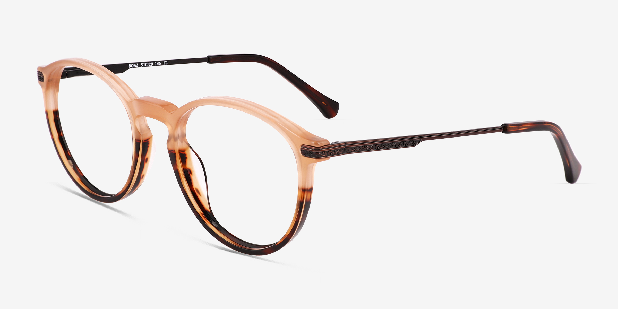 Boaz Round Tortoise Full Rim Eyeglasses | Eyebuydirect