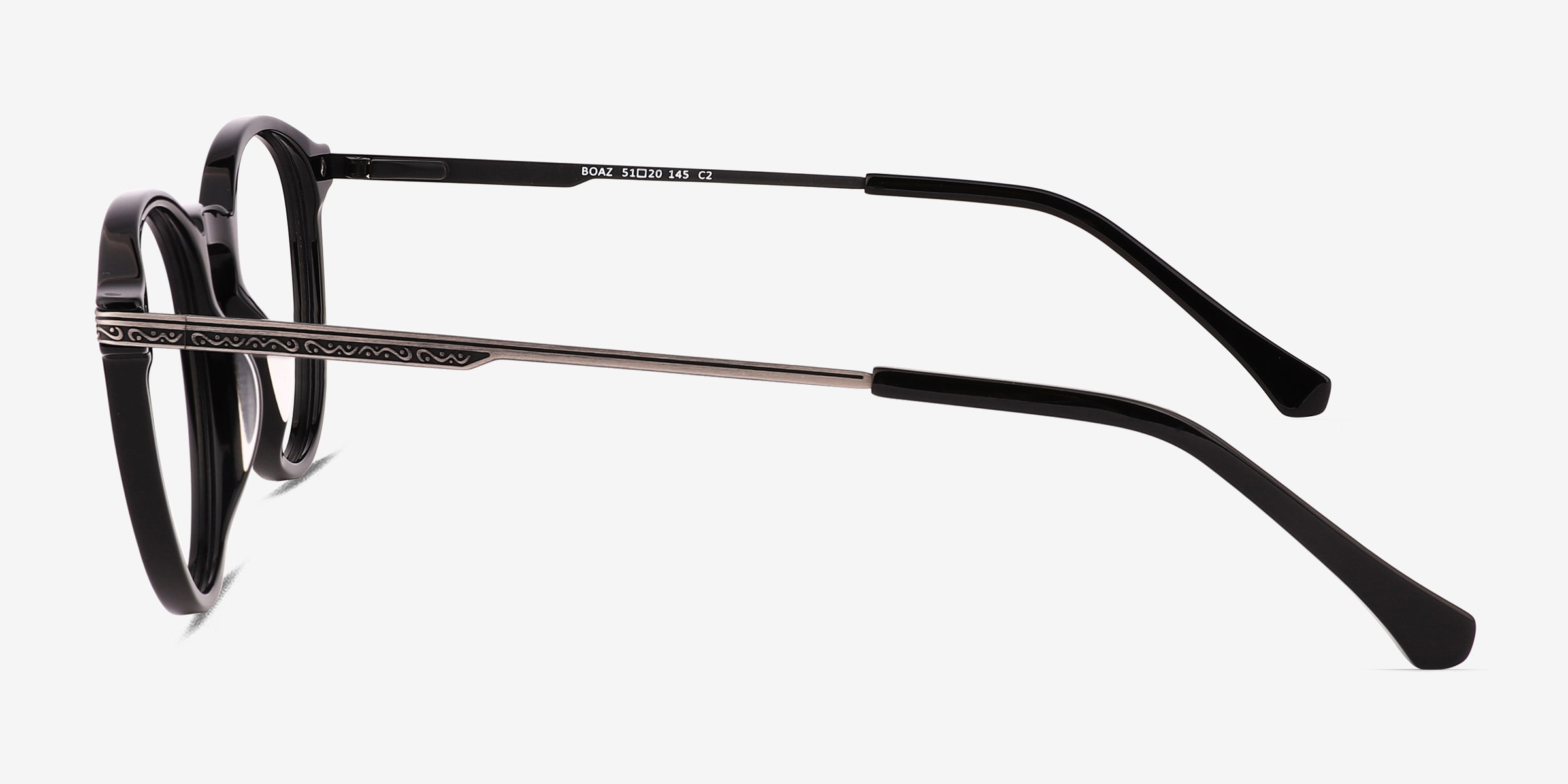 Boaz Round Matte Black Full Rim Eyeglasses | Eyebuydirect