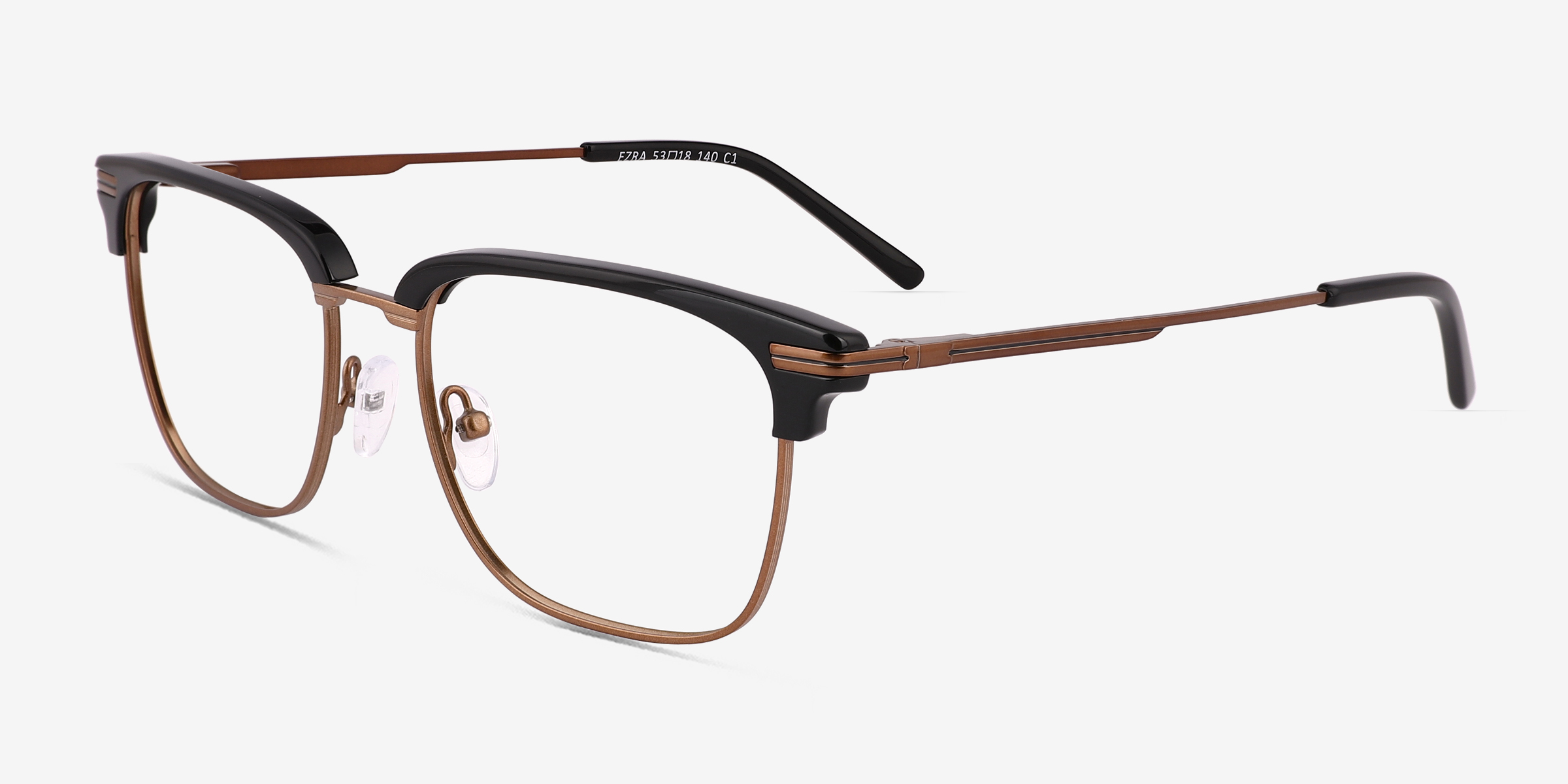 Ezra Browline Black Glasses for Men | Eyebuydirect