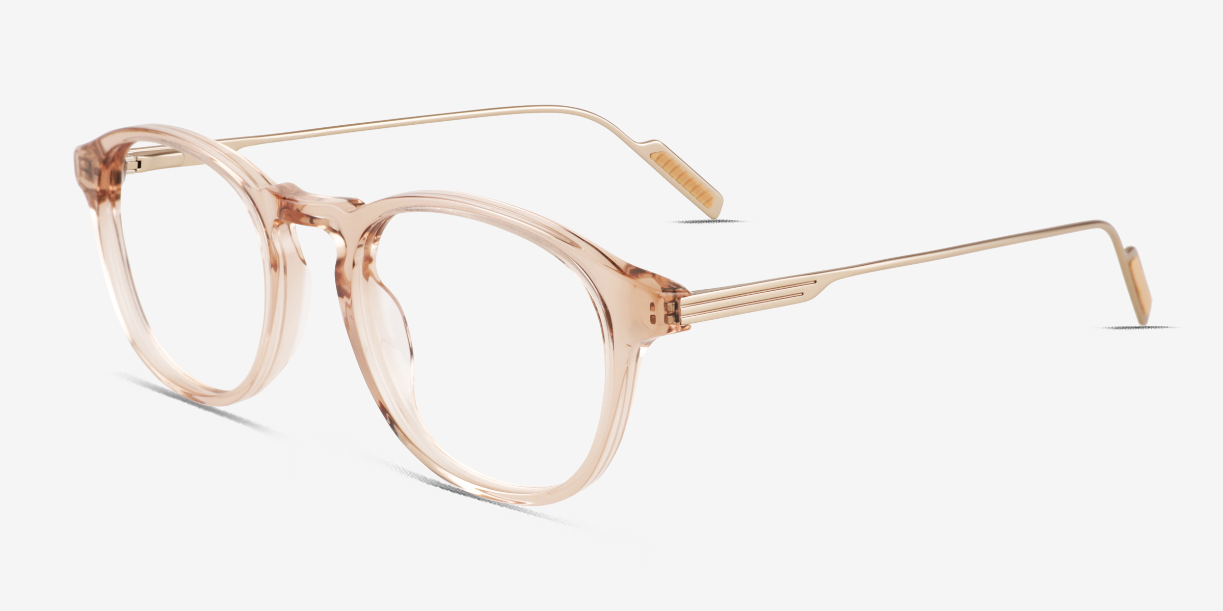 Rise Round Crystal Light Brown Full Rim Eyeglasses | Eyebuydirect