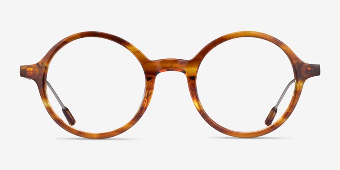 Gregory Round Striped Tortoise Glasses for Men | Eyebuydirect
