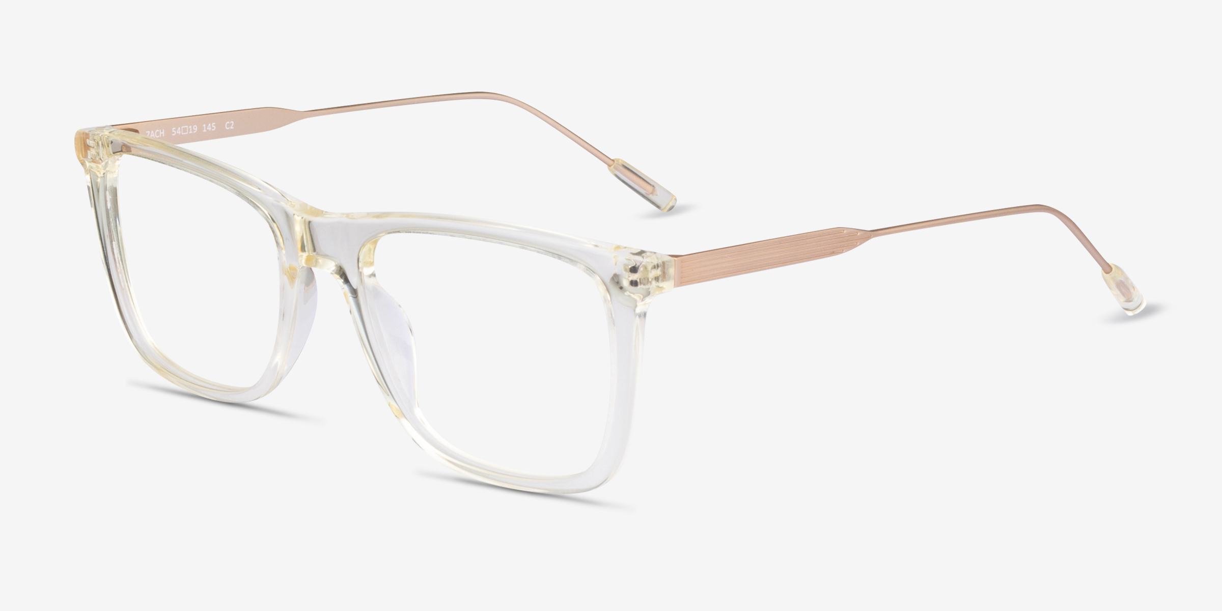 Zach Square Clear Yellow Glasses for Men | Eyebuydirect