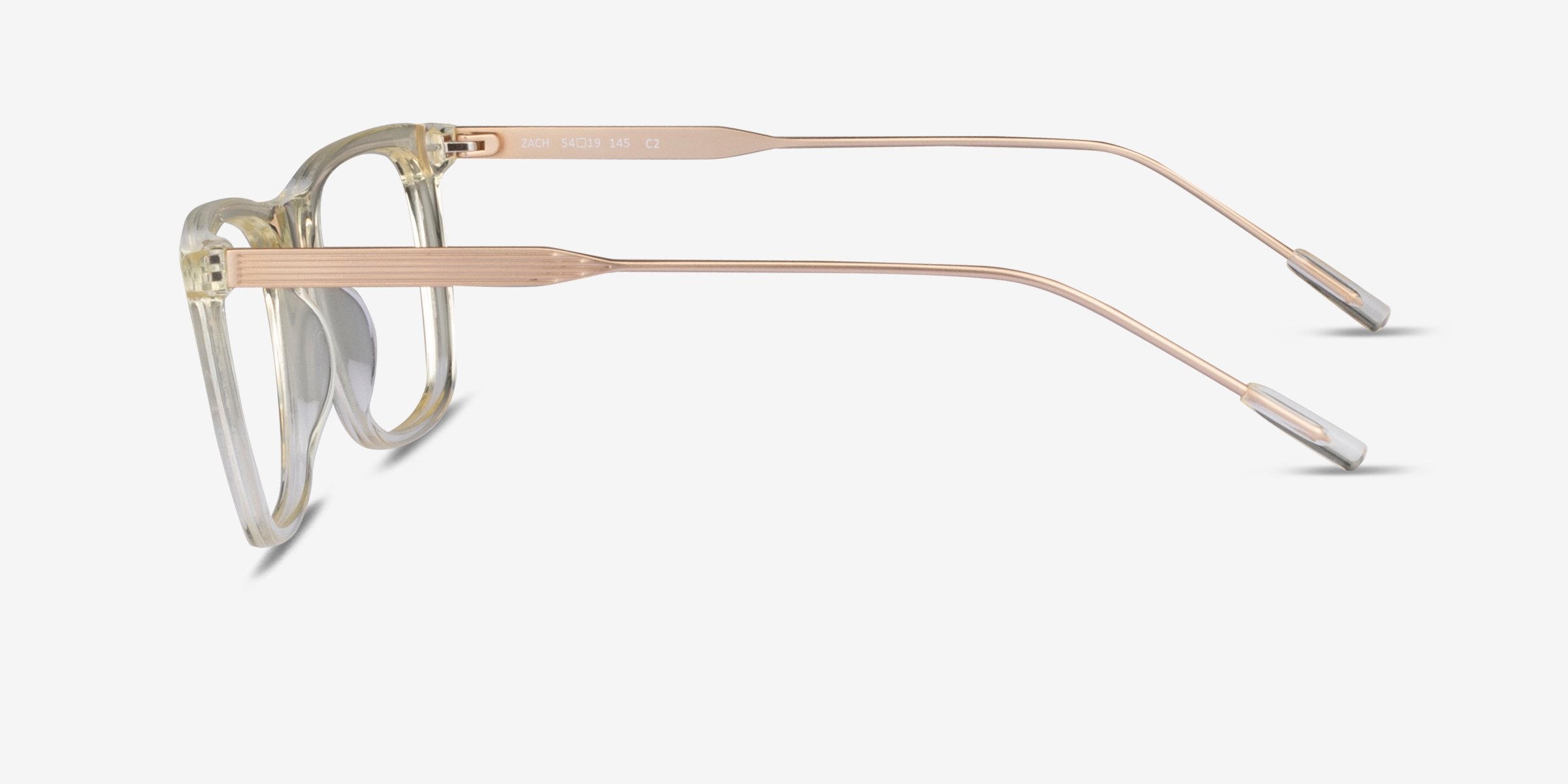 Zach Square Clear Yellow Glasses for Men | Eyebuydirect