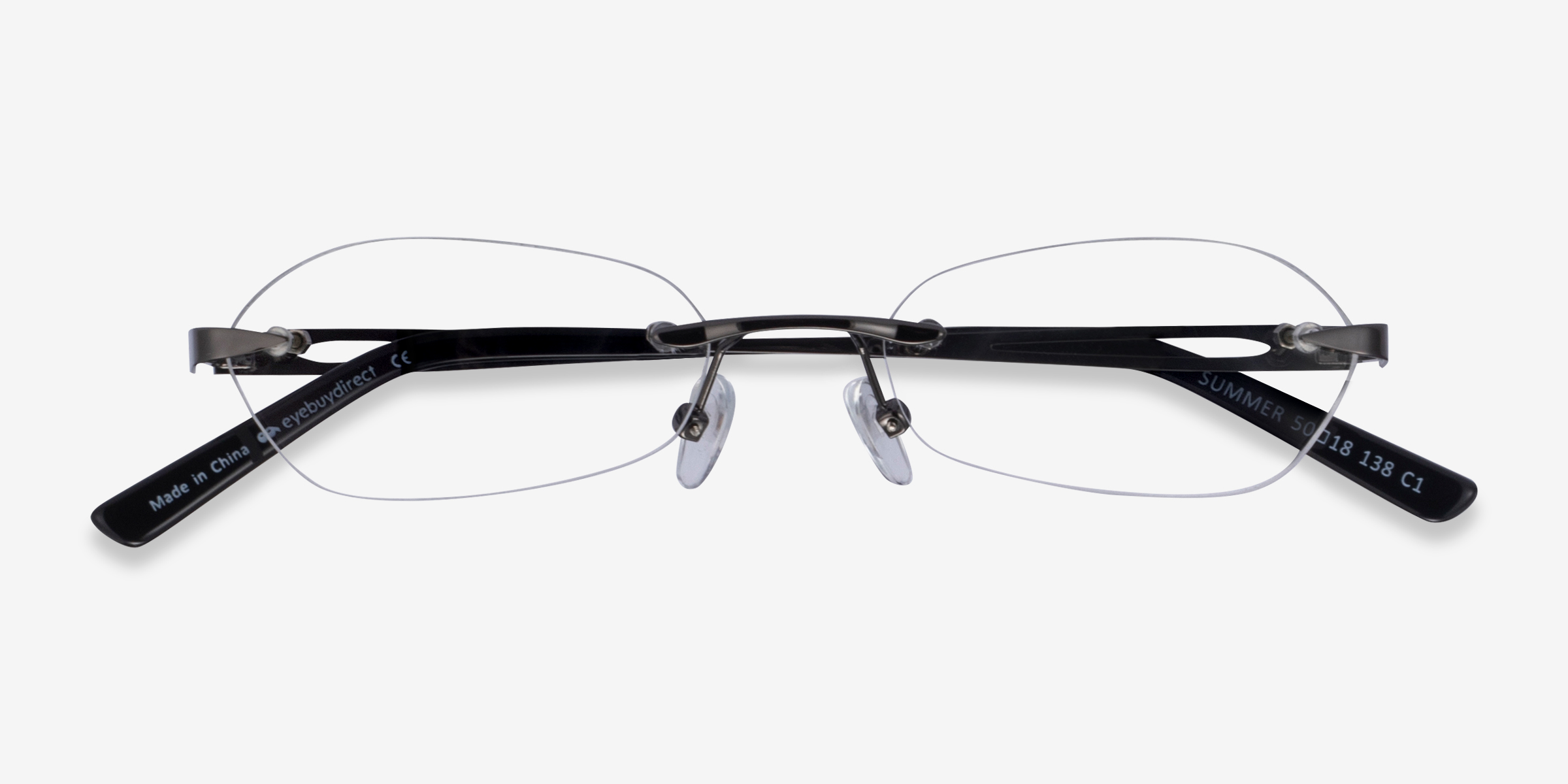Summer Oval Gunmetal Rimless Eyeglasses | Eyebuydirect