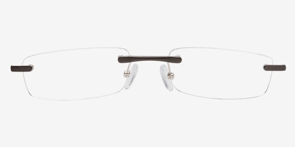 Toronto Rectangle Gunmetal Rimless Eyeglasses | Eyebuydirect