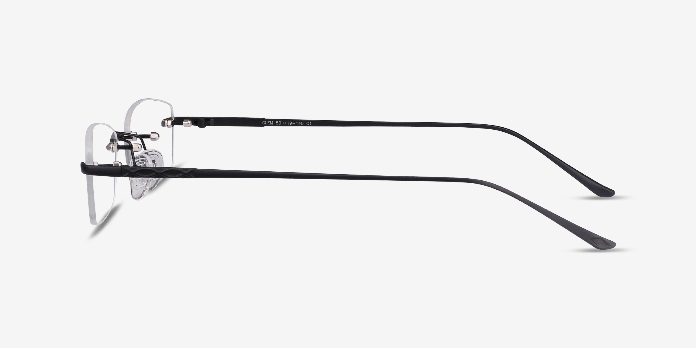 Clem Rectangle Black Rimless Eyeglasses | Eyebuydirect