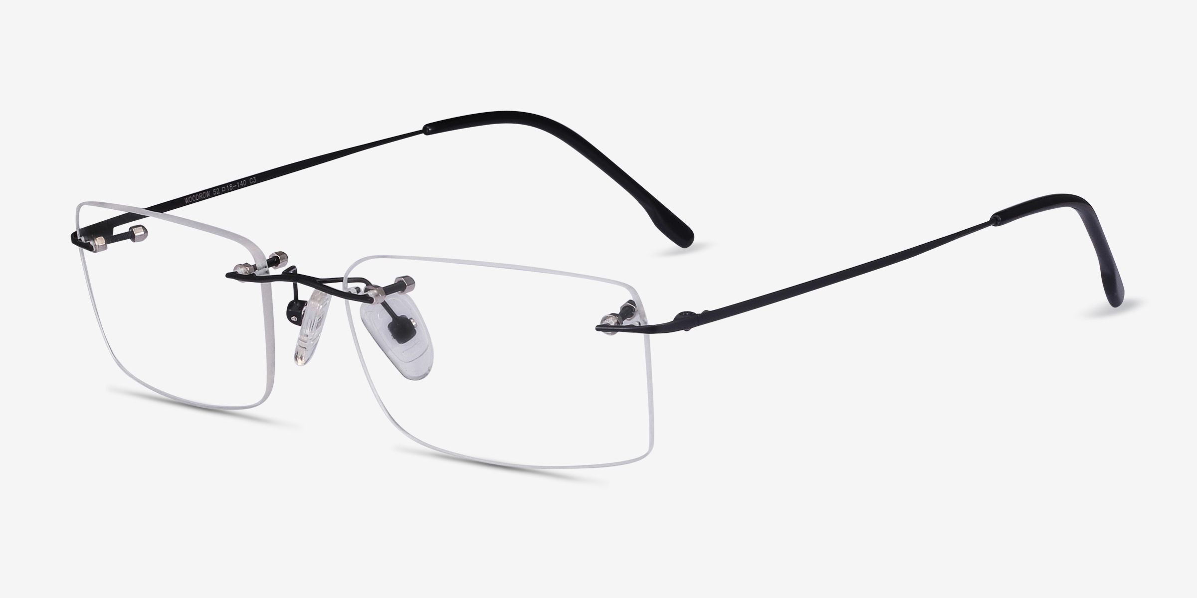 Woodrow Rectangle Black Rimless Eyeglasses | Eyebuydirect