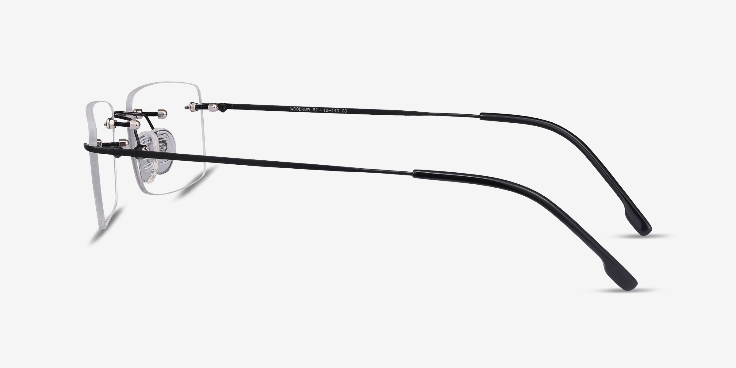 Woodrow Rectangle Black Rimless Eyeglasses | Eyebuydirect