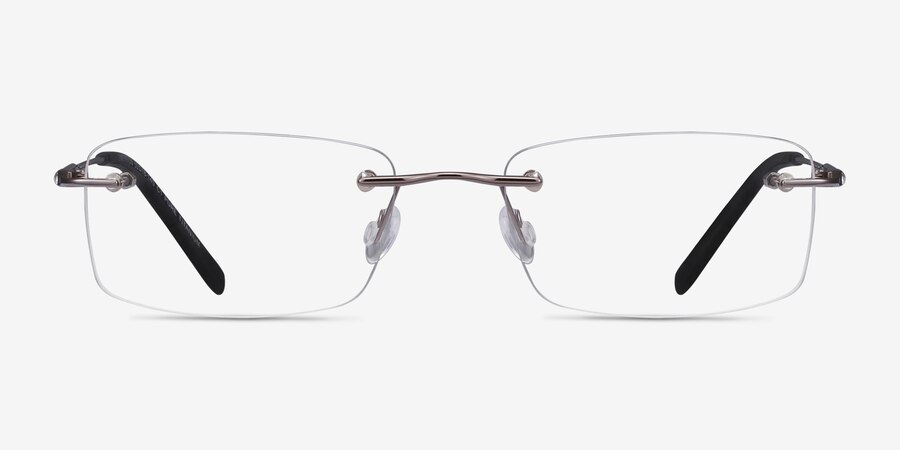 Dimension Rectangle Gunmetal Rimless Eyeglasses Eyebuydirect
