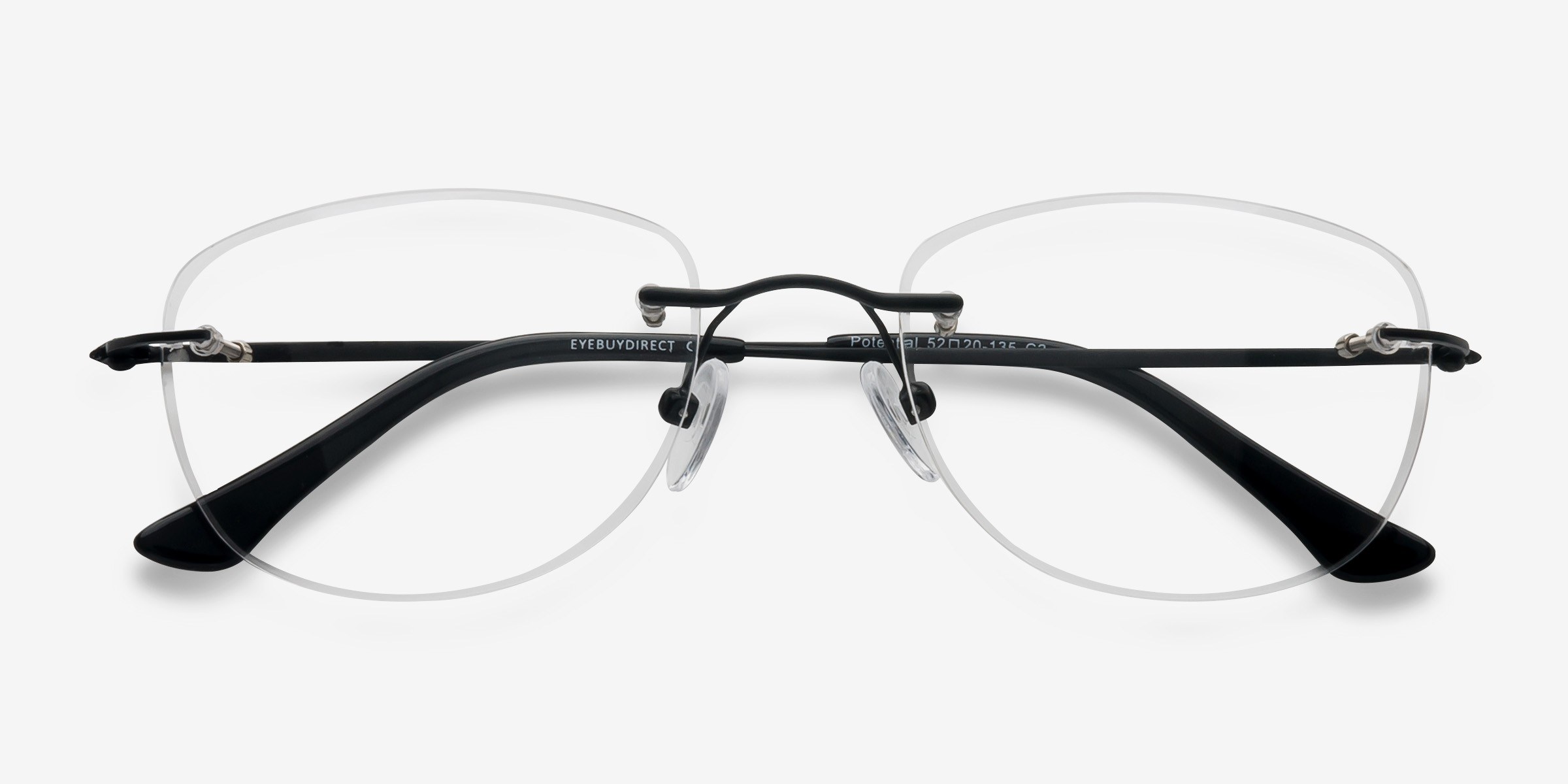 Potential Oval Black Rimless Eyeglasses | Eyebuydirect