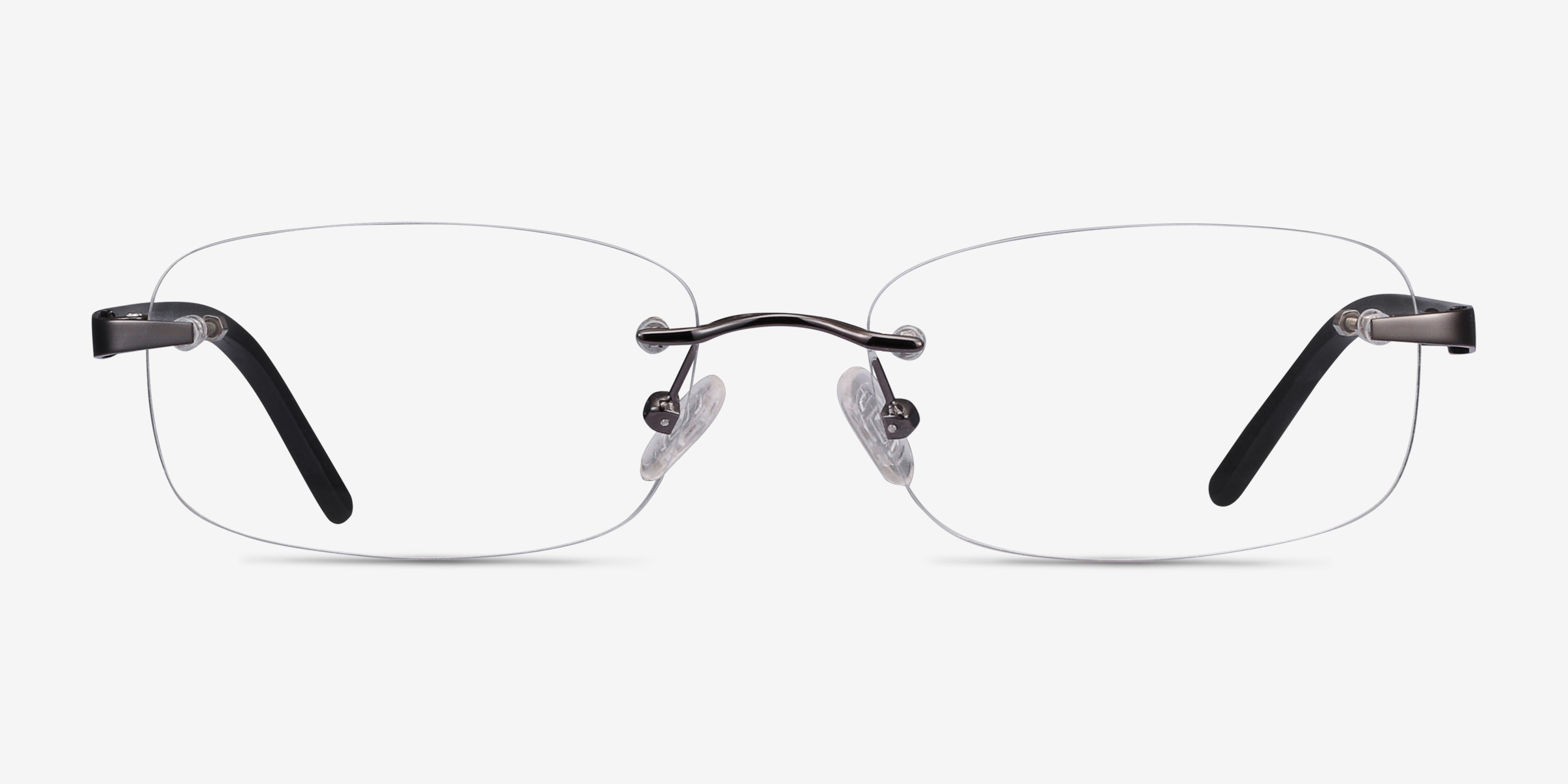 Limitless Rectangle Gunmetal Rimless Eyeglasses | Eyebuydirect