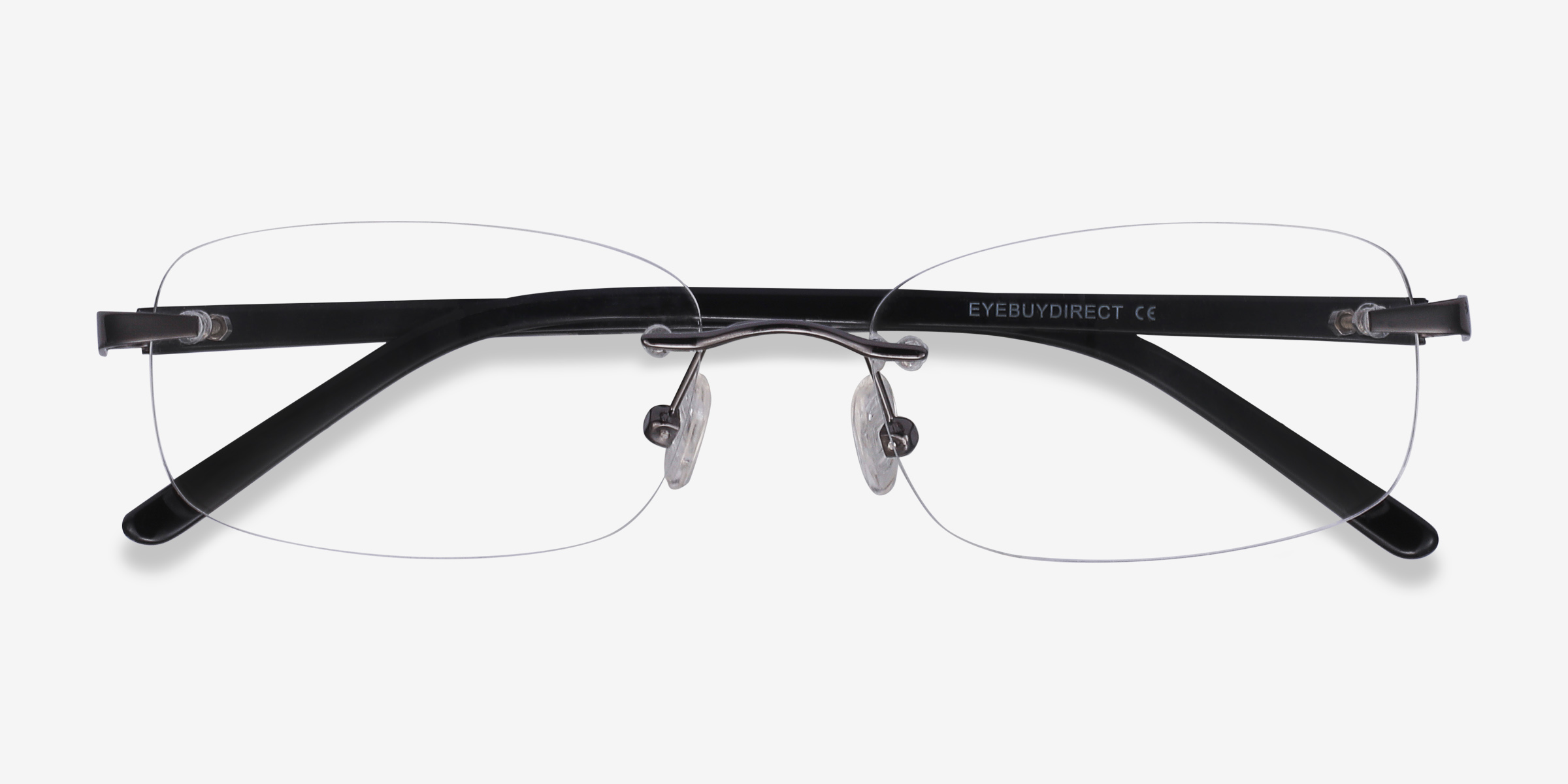 Limitless Rectangle Gunmetal Rimless Eyeglasses | Eyebuydirect