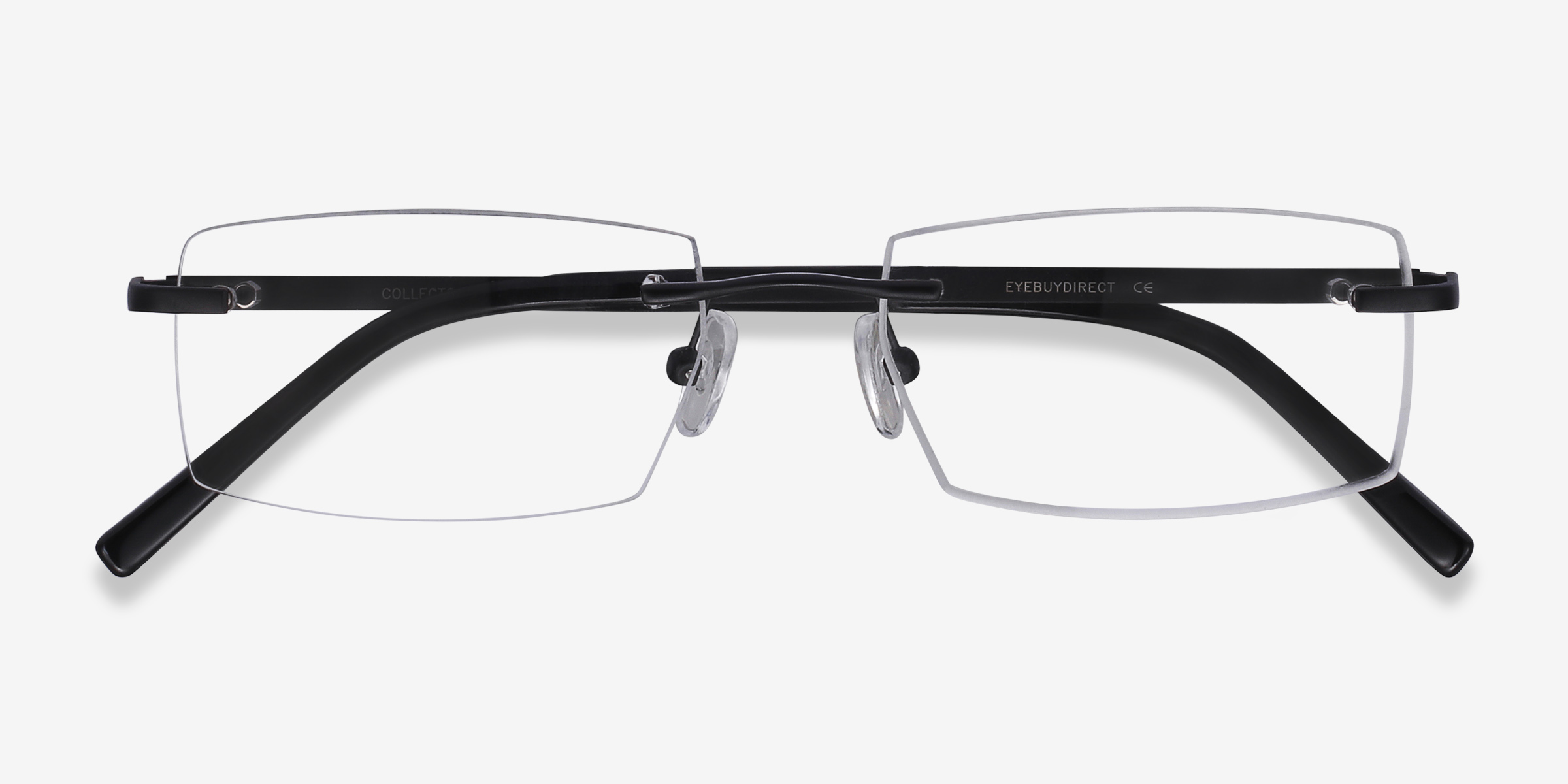 Collector Rectangle Black Rimless Eyeglasses | Eyebuydirect