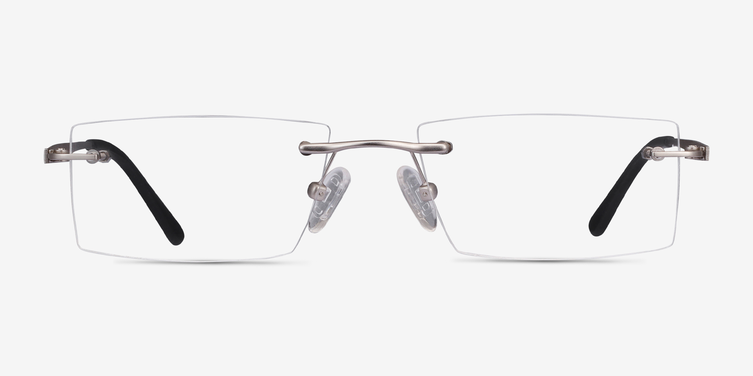 Primo Rectangle Silver Rimless Eyeglasses | Eyebuydirect
