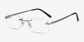 Noble Rectangle Silver Rimless Eyeglasses | Eyebuydirect