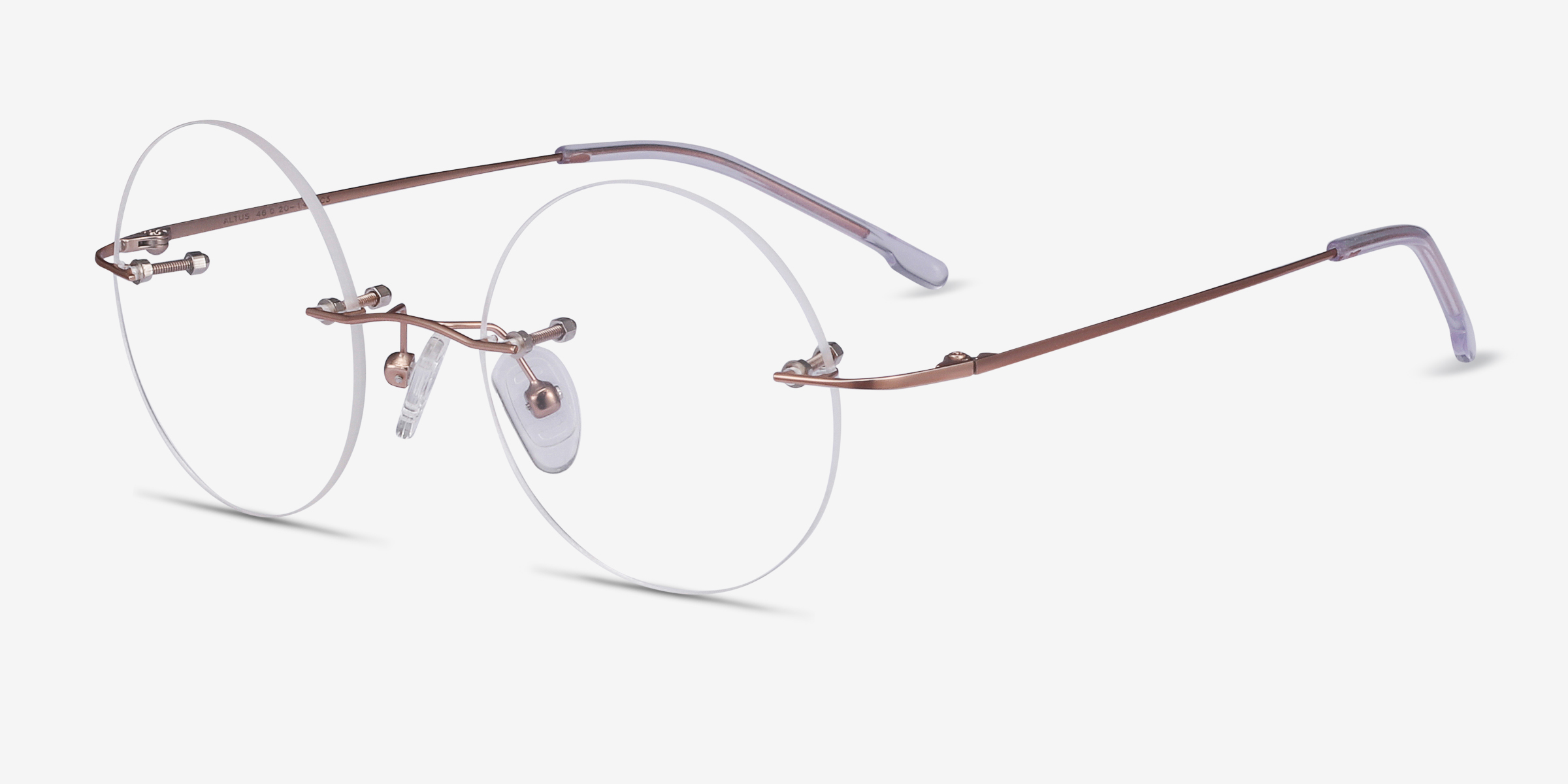 Altus Round Rose Gold Rimless Eyeglasses | Eyebuydirect
