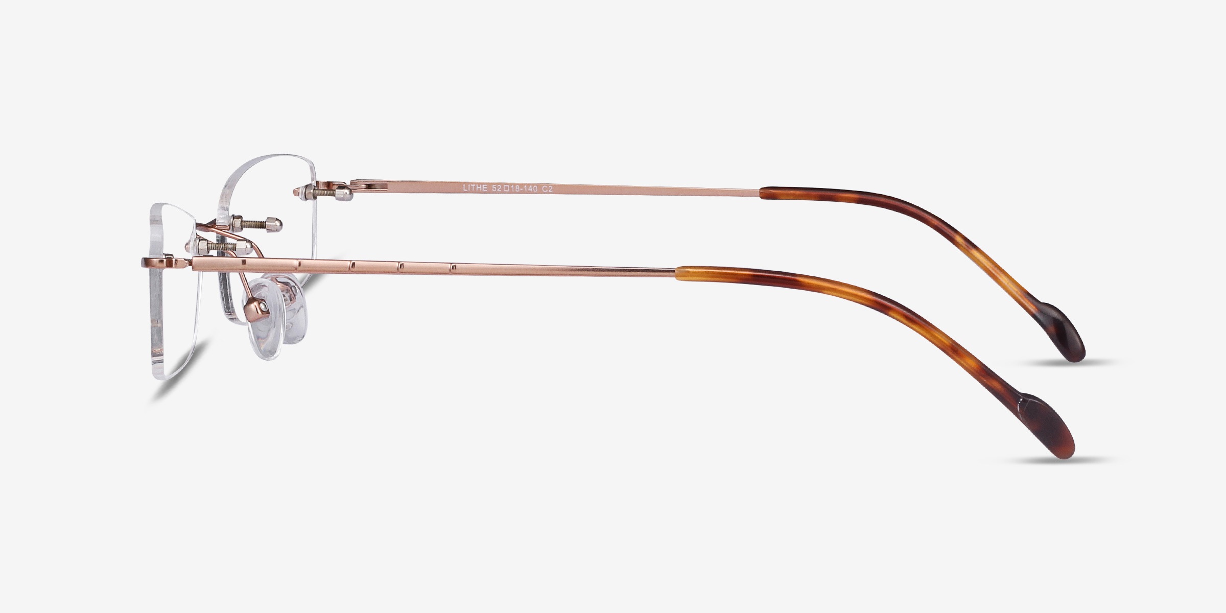 Lithe Rectangle Rose Gold Glasses for Women | Eyebuydirect Canada