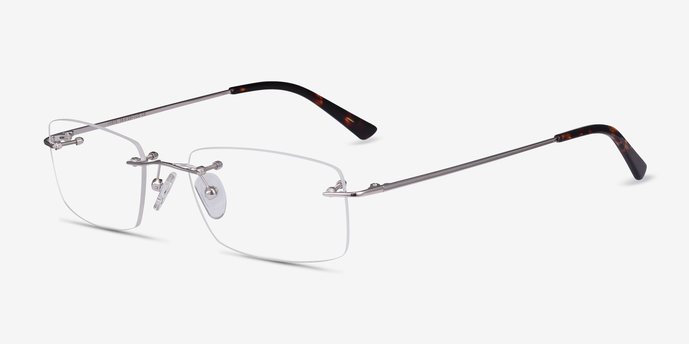 Forge - Ultra-Modern Silver Rimless Glasses | Eyebuydirect