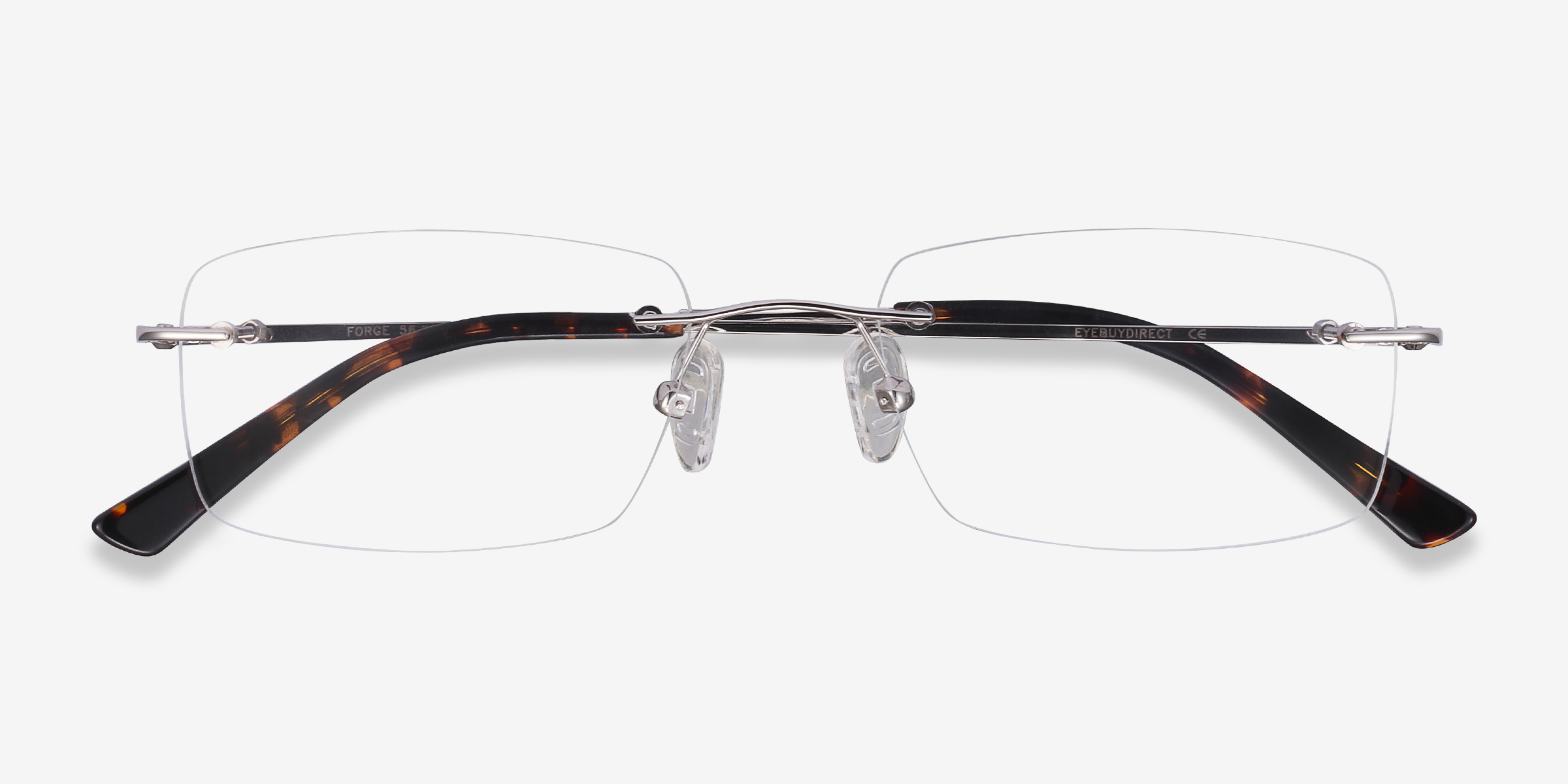 Forge - Ultra-Modern Silver Rimless Glasses | Eyebuydirect
