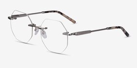 Glas Square Silver Glasses for Women | Eyebuydirect