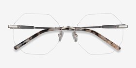 Glas Square Silver Glasses for Women | Eyebuydirect