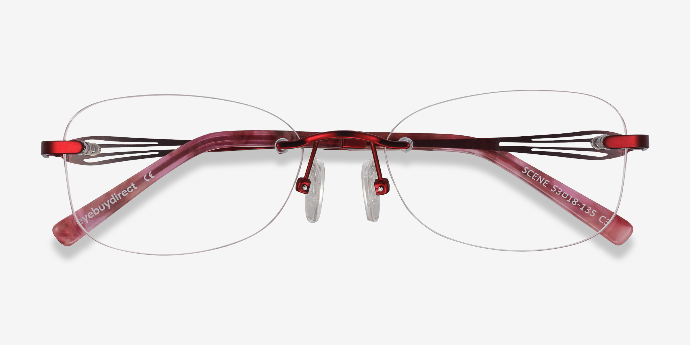 Scene Oval Red Glasses for Women | Eyebuydirect