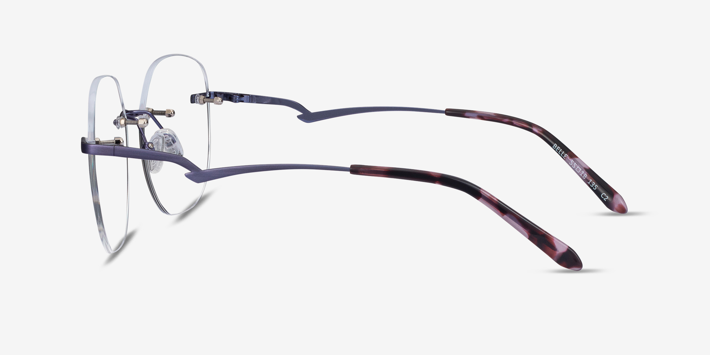 Belle Square Purple Glasses for Women | Eyebuydirect