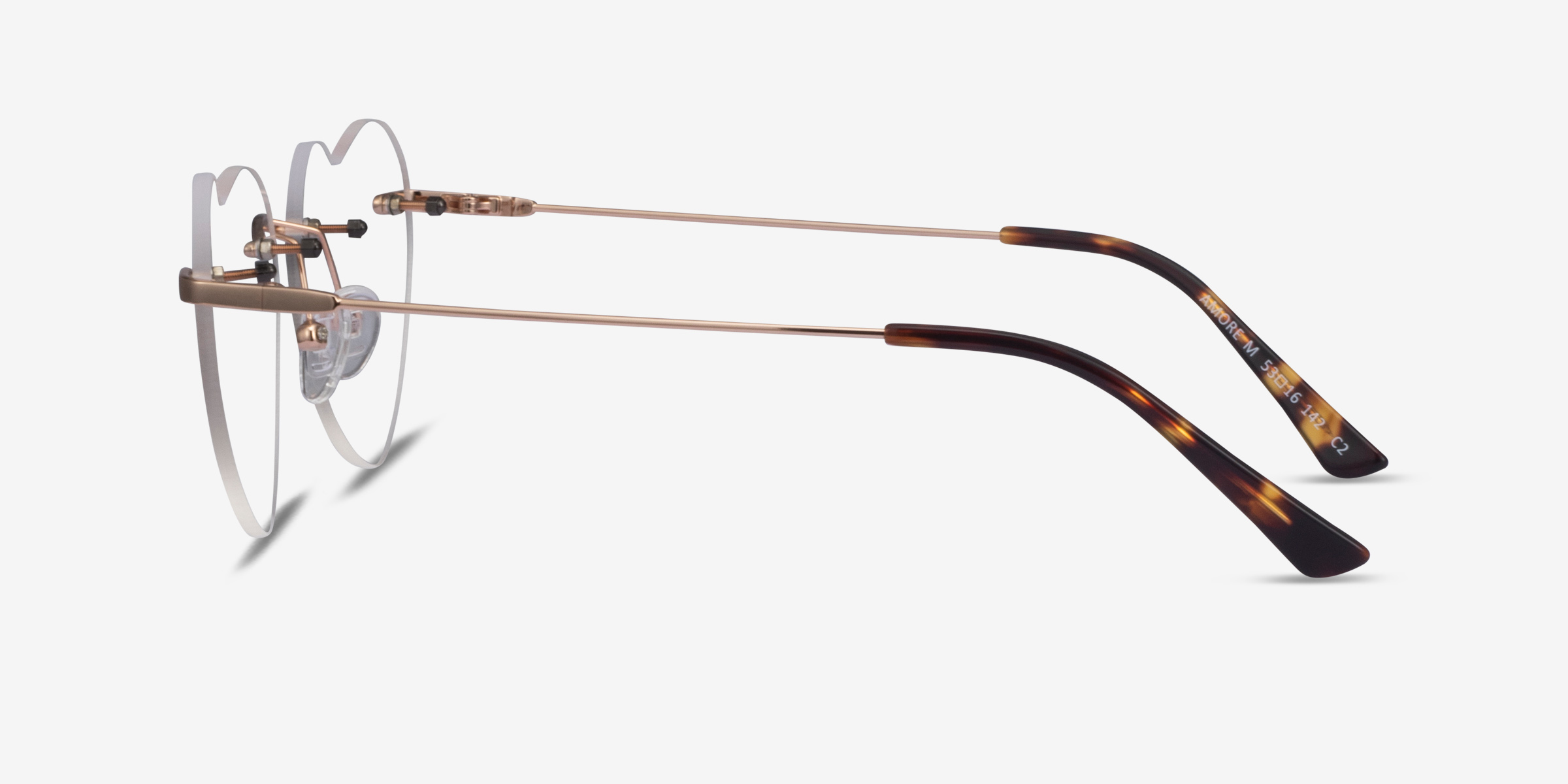 Amore Heart Rose Gold Glasses For Women Eyebuydirect