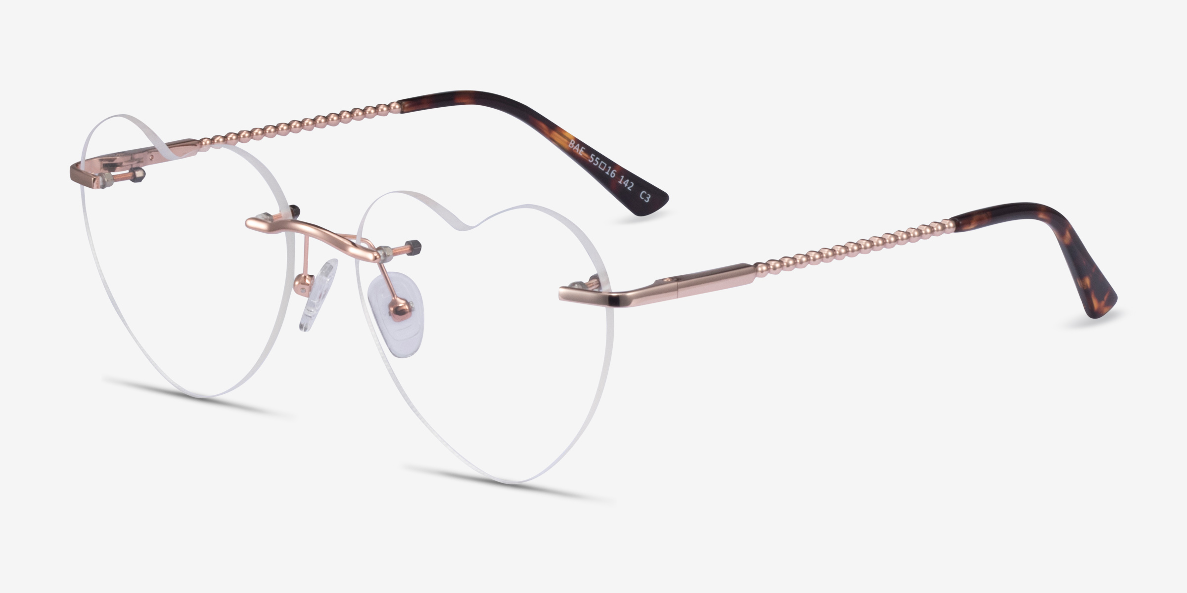 Bae Heart Rose Gold Glasses For Women Eyebuydirect