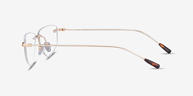 Phil Geometric Matte Gold Rimless Eyeglasses Eyebuydirect Canada