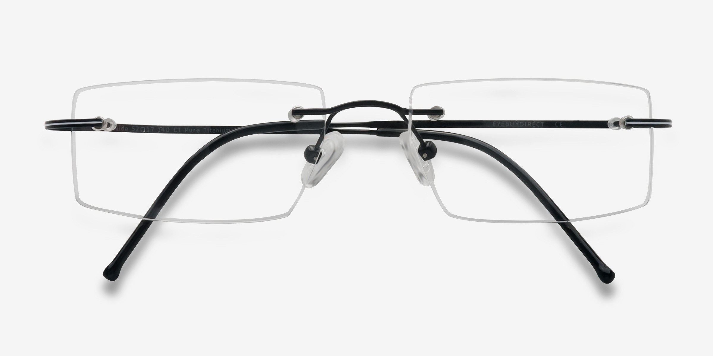 Divide Rectangle Black Rimless Eyeglasses | Eyebuydirect