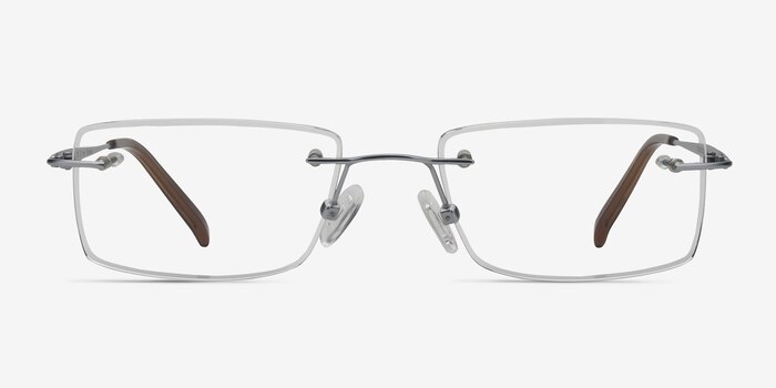 Wheeler Rectangle Silver Rimless Eyeglasses | Eyebuydirect