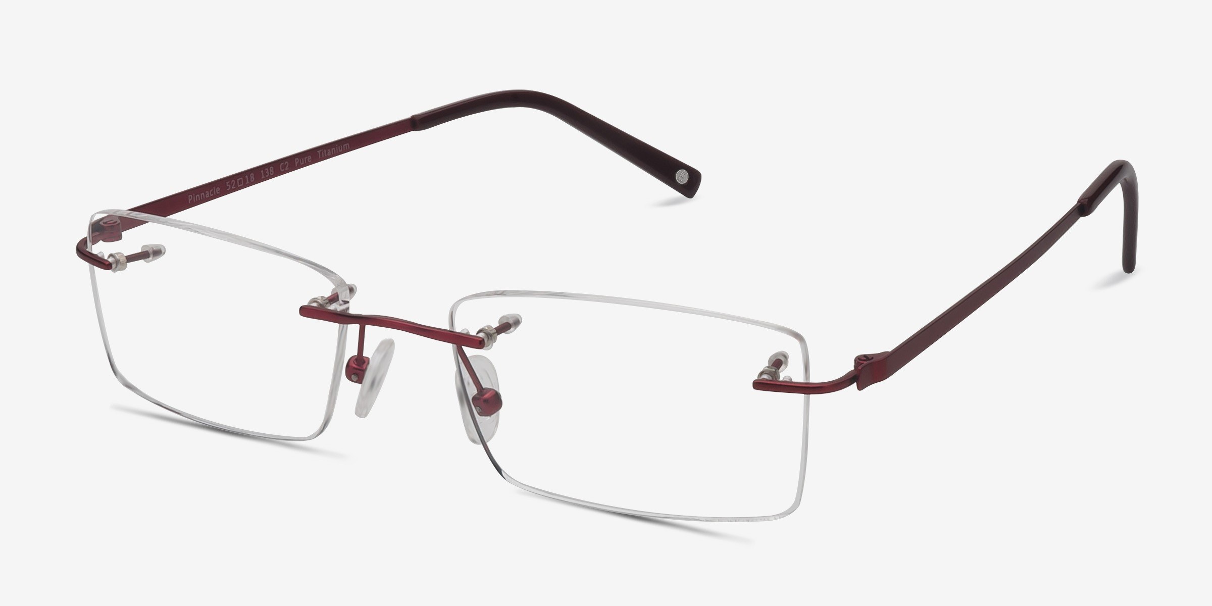 Pinnacle Rectangle Red Glasses for Women | Eyebuydirect