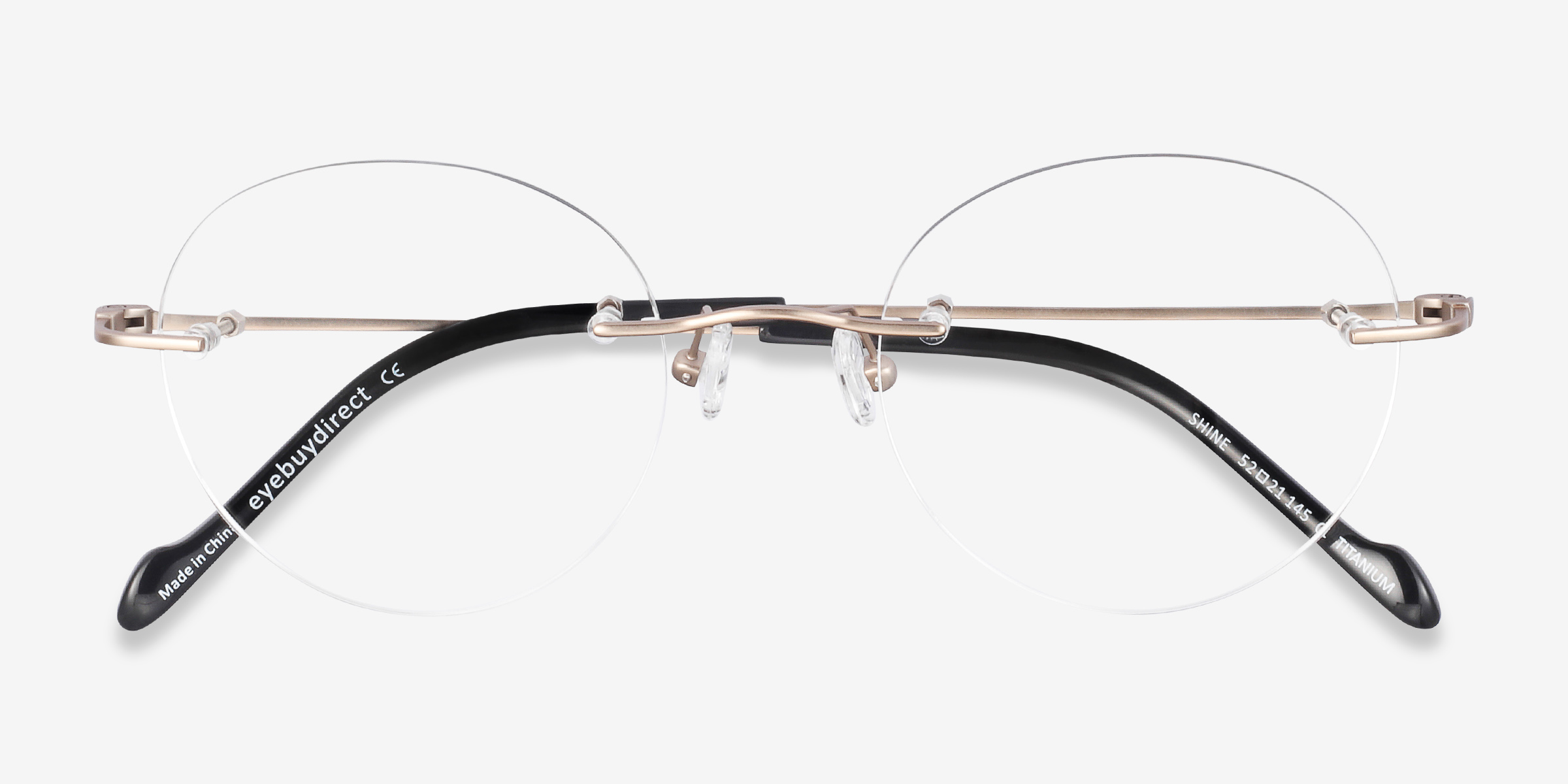 Shine Round Gold Rimless Eyeglasses | Eyebuydirect