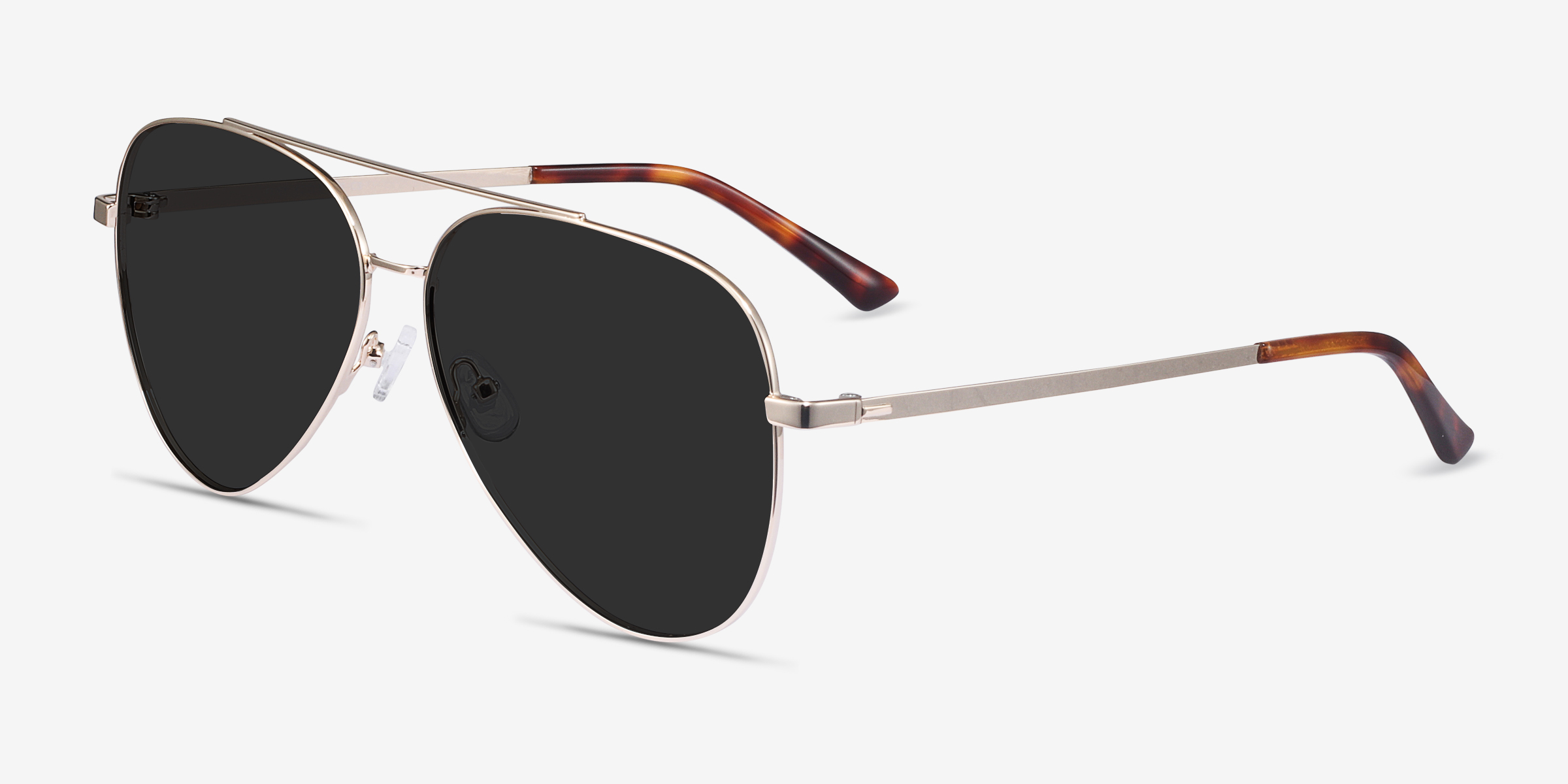 Flier - Aviator Golden Frame Sunglasses For Men | Eyebuydirect