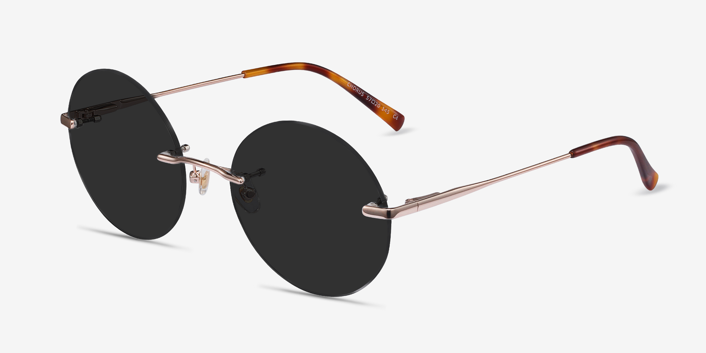 Chorus - Round Rose Gold Frame Prescription Sunglasses | Eyebuydirect ...