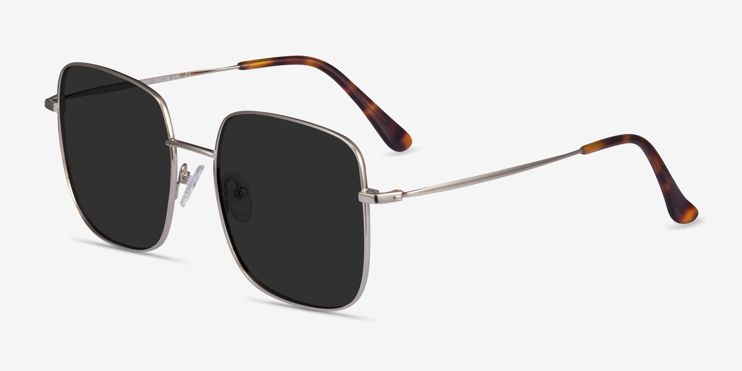 Sunday Square Silver Frame Sunglasses For Men Eyebuydirect 6063