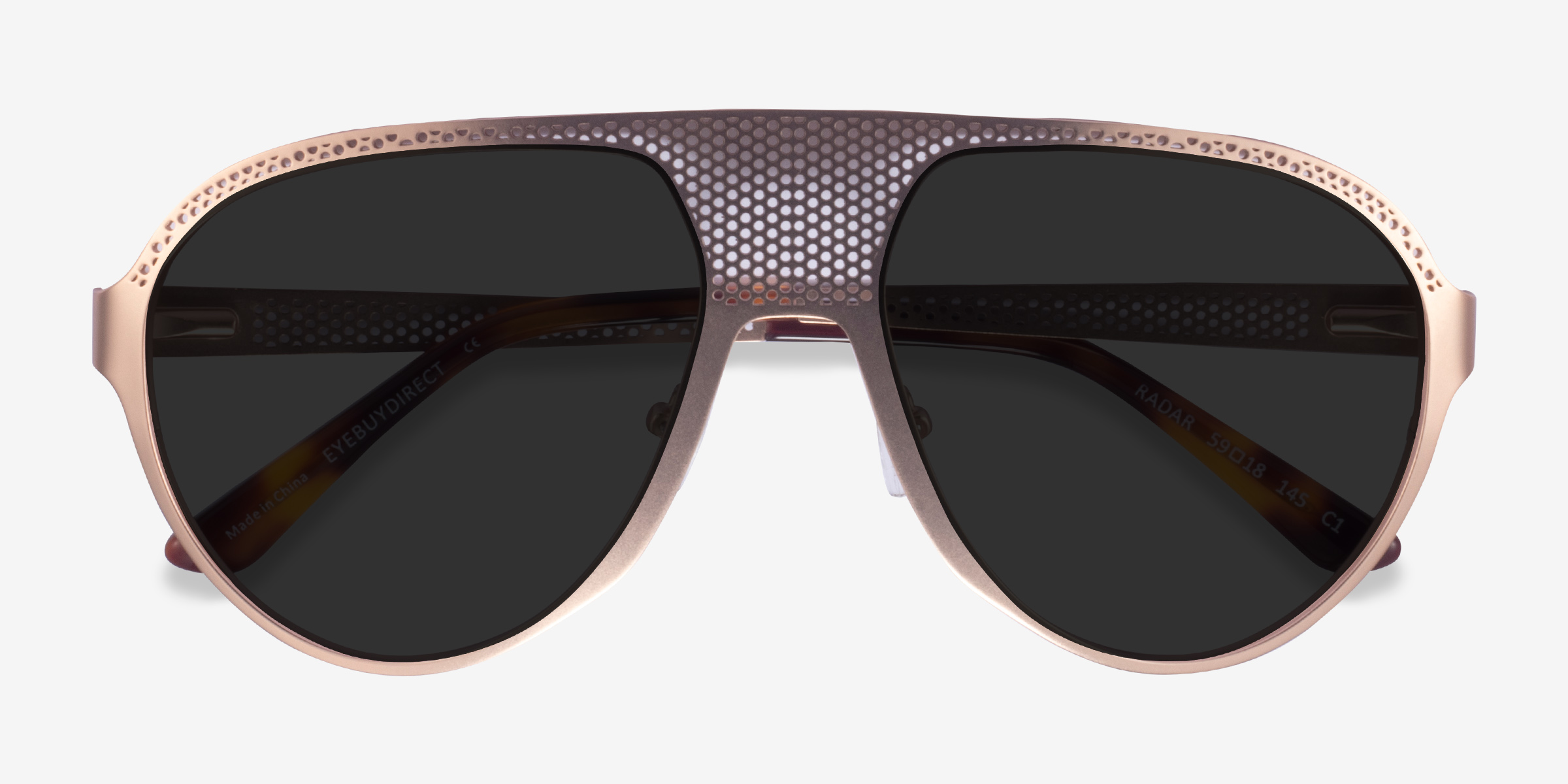 Radar - Aviator Rose Gold Frame Prescription Sunglasses | Eyebuydirect