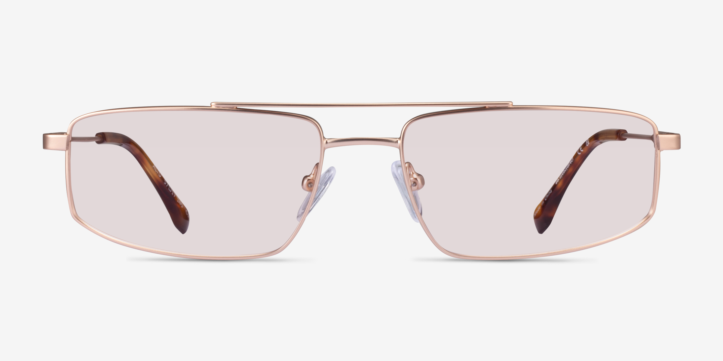 Alto - Aviator Matt Rose Gold Frame Prescription Sunglasses | Eyebuydirect