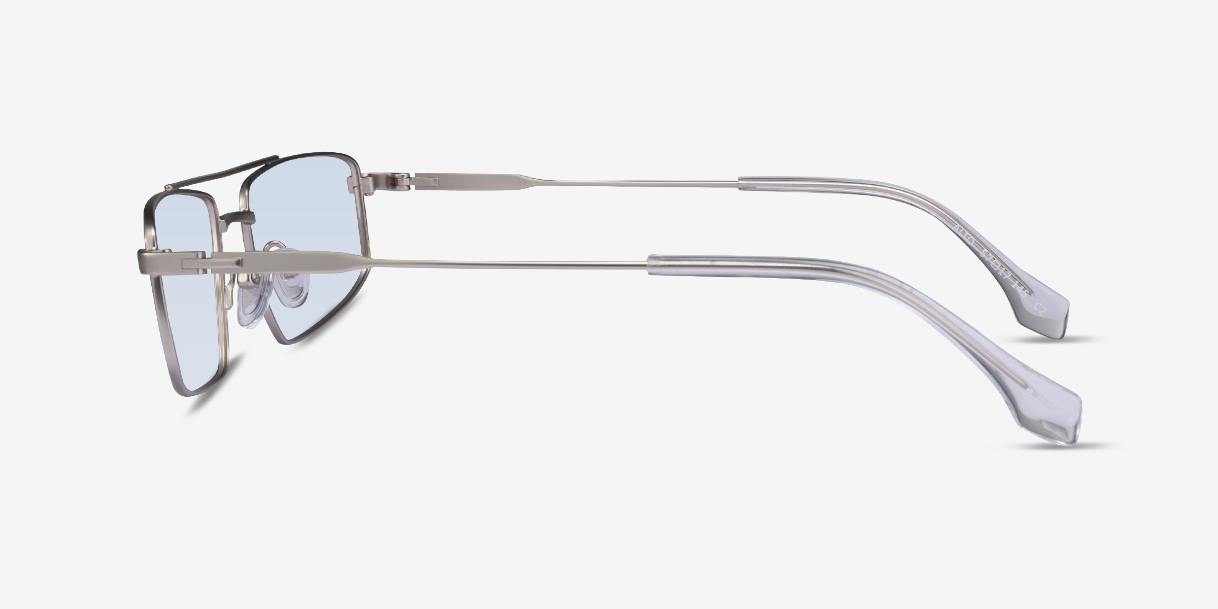 Alto - Aviator Matt Silver Frame Prescription Sunglasses | Eyebuydirect