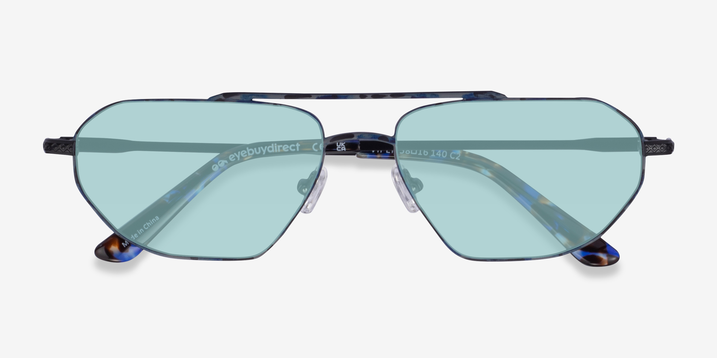 Viper - Aviator Blue Tortoise Frame Prescription Sunglasses | Eyebuydirect