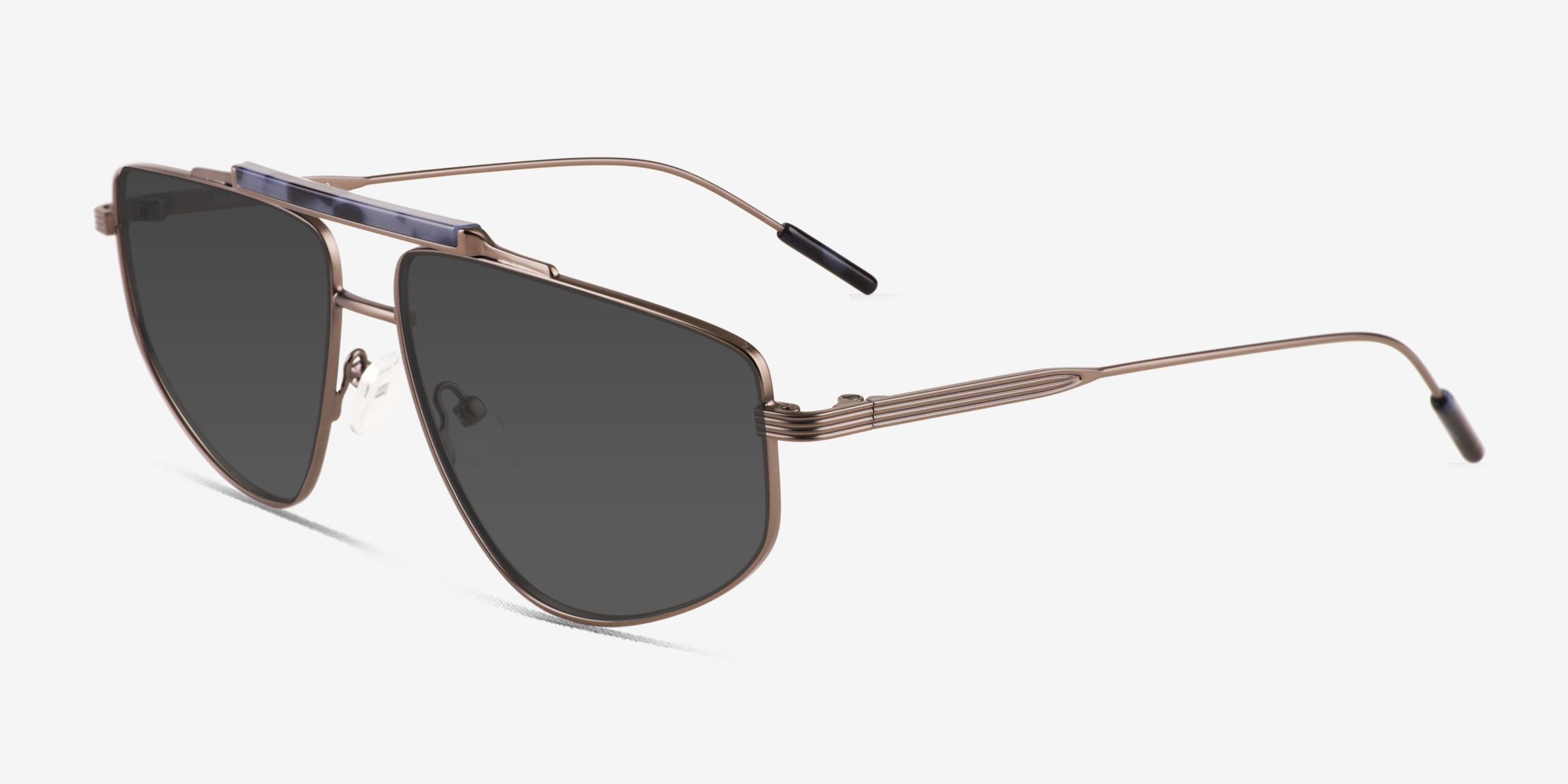 Rilee - Aviator Blue Tortoise Gunmetal Frame Sunglasses For Men ...