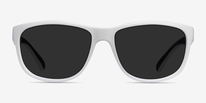 Determined - Rectangle White Frame Prescription Sunglasses | Eyebuydirect
